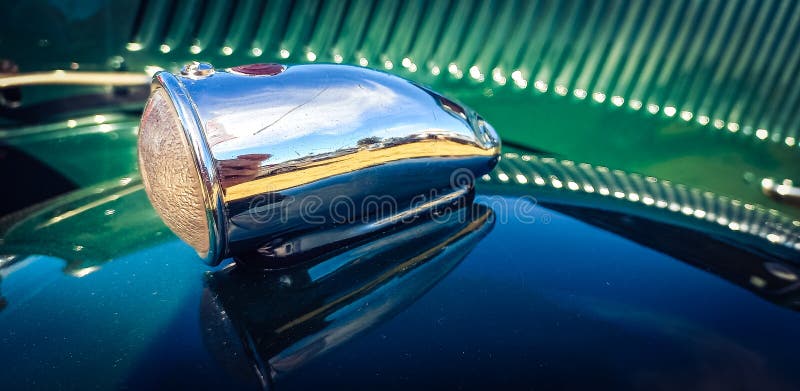 Indicator Light Vintage Car Green Stock Photo - Image of indicator ...