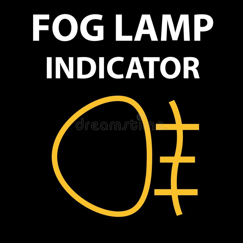 Indicator Lights on the Car Dashboard, Fog Lights Icon Design EPS 10 ...