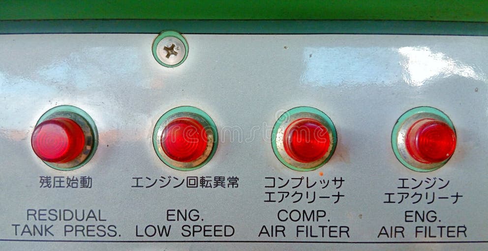 Indicator Lights on the Generator Engine for Notification Stock Image ...