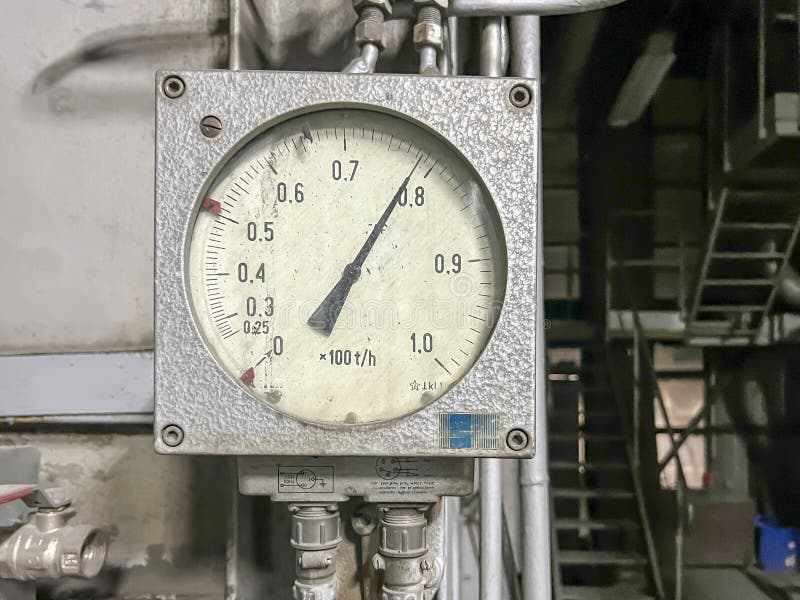 Indicator of an Old Type Venturi Flow Meter Installed on Site Stock ...