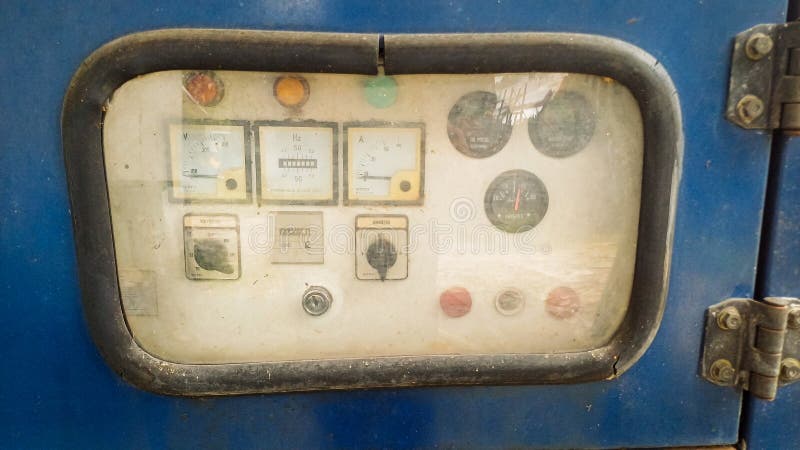 Indicator Panel on the Electric Generator Stock Image - Image of power ...