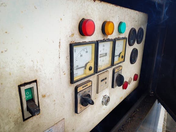 Indicator Panel on the Electric Generator Stock Image - Image of ...
