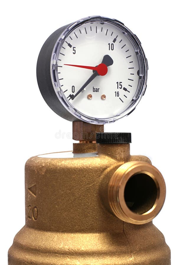 Gauge with Isolating Valve stock image. Image of airconditioning - 142793