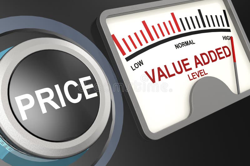 Indicator for Price and Value Added Concept Stock Illustration ...