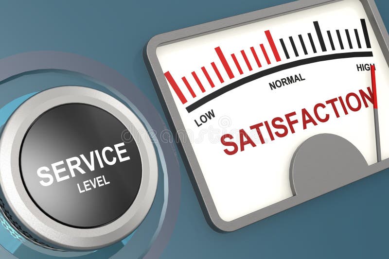 Indicator for Service and Satisfaction Level Concept Stock Illustration ...