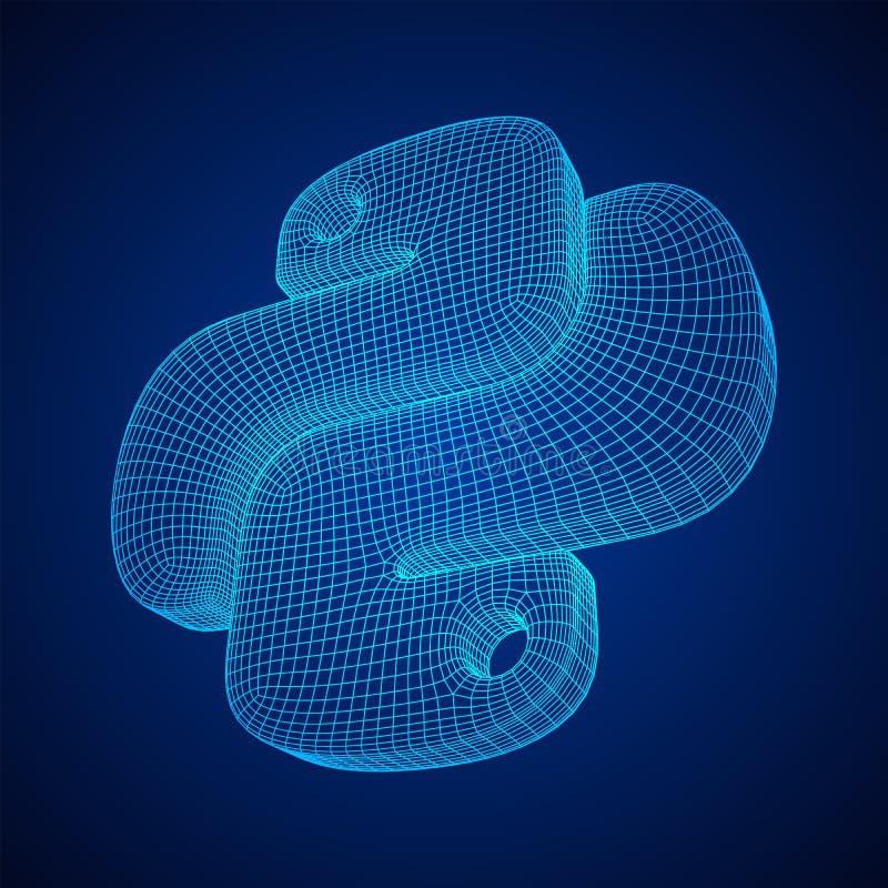 Indicatore Di Linguaggio Del Codice Python Illustrazione Vettoriale ...