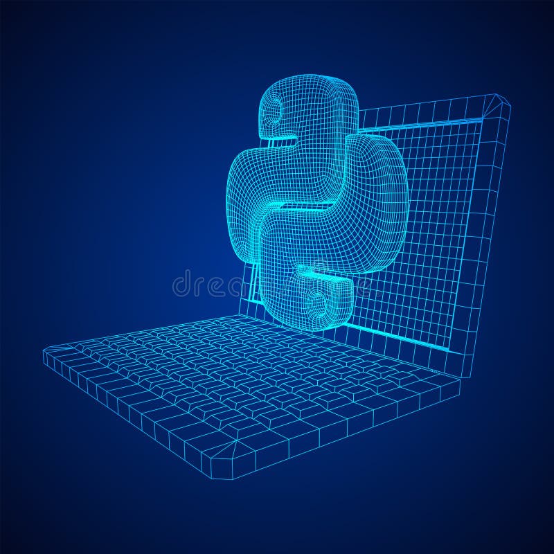 Indicatore Di Linguaggio Del Codice Python Illustrazione Vettoriale ...