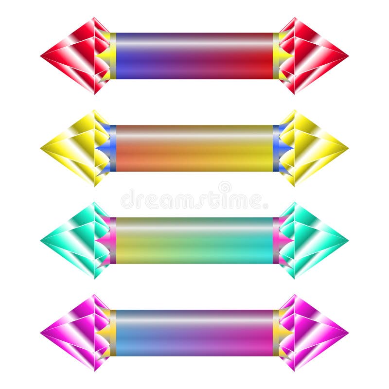 Indicators in Different Ways with Gems on Each Side of Indicator Stock ...