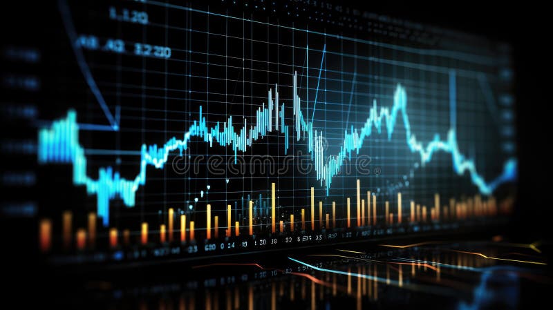 Indicators Stock Chart Black Stock Illustration - Illustration of ...