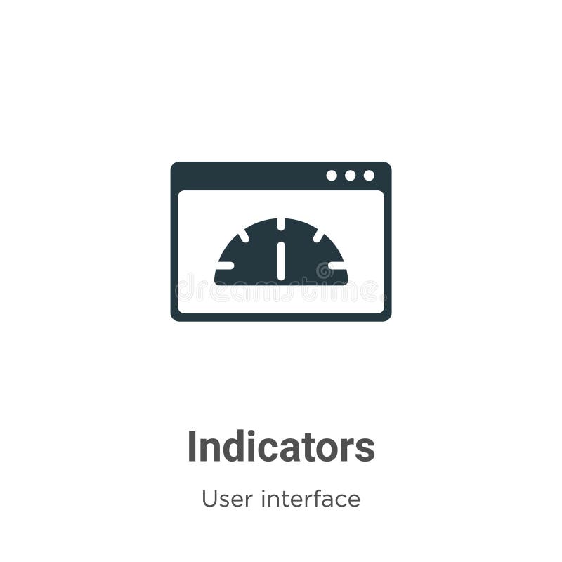 Indicators Vector Icon on White Background. Flat Vector Indicators Icon ...