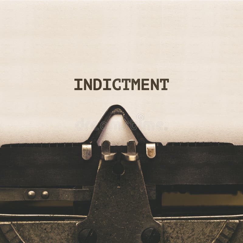 Indictment Title on Vintage Type Writer from 1920s Stock Photo - Image ...