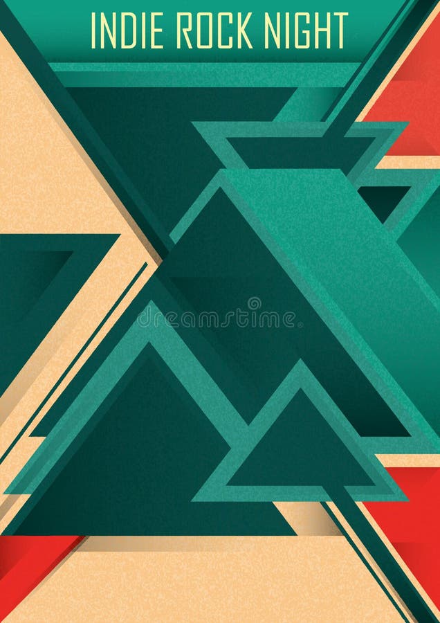 Indie Rock Night Poster Design. Vector Illustration Decorative Design ...