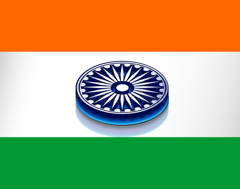 Indien flagga stock illustrationer. Illustration av nation - 23176263