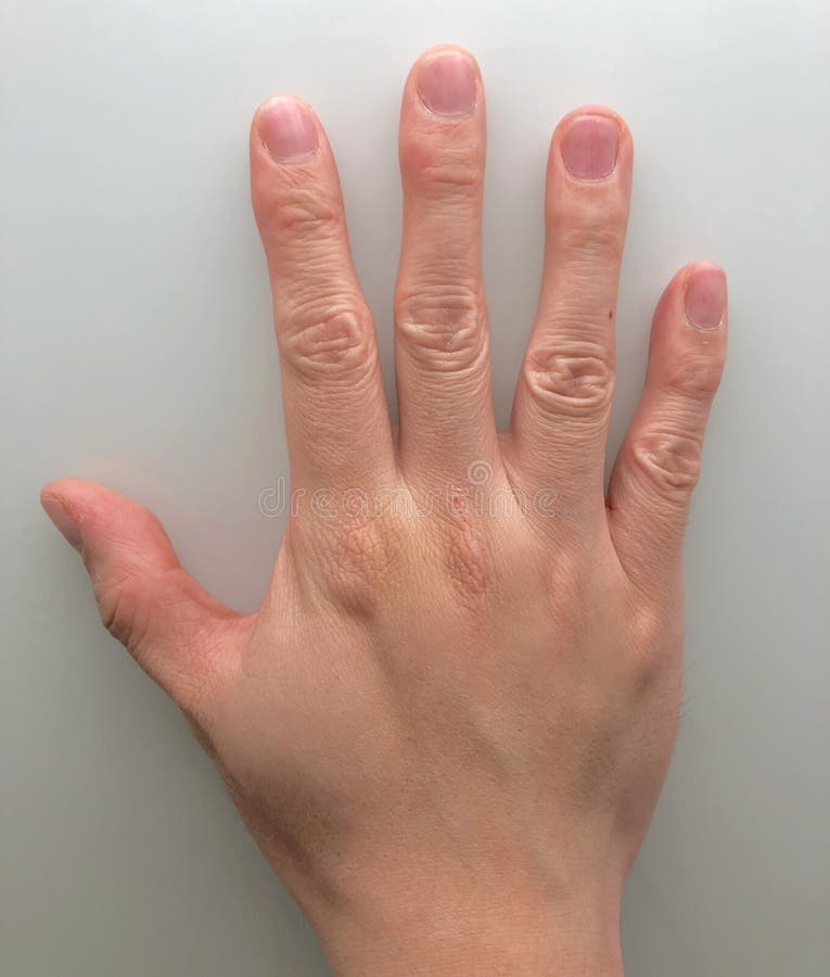 Indietro Della Mano Destra Con Cinque Dita Fotografia Stock - Immagine ...