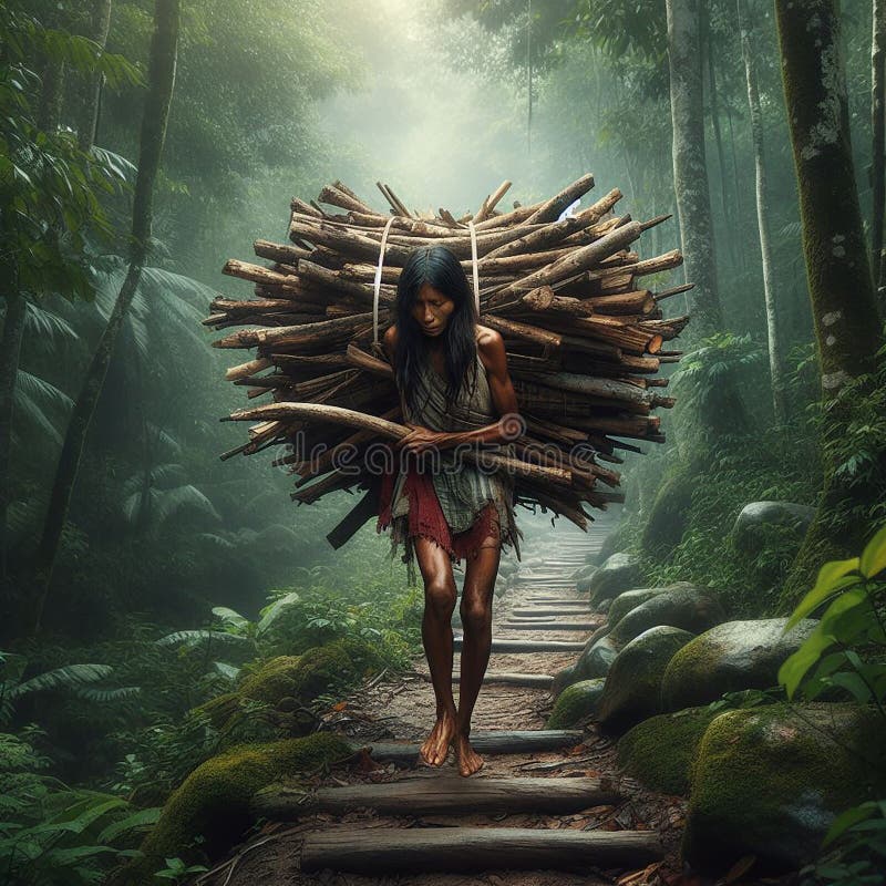 An Indigenous Amazonian Woman. Generative Ai Stock Illustration ...