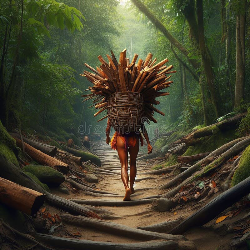 An Indigenous Amazonian Woman. Generative Ai Stock Illustration ...