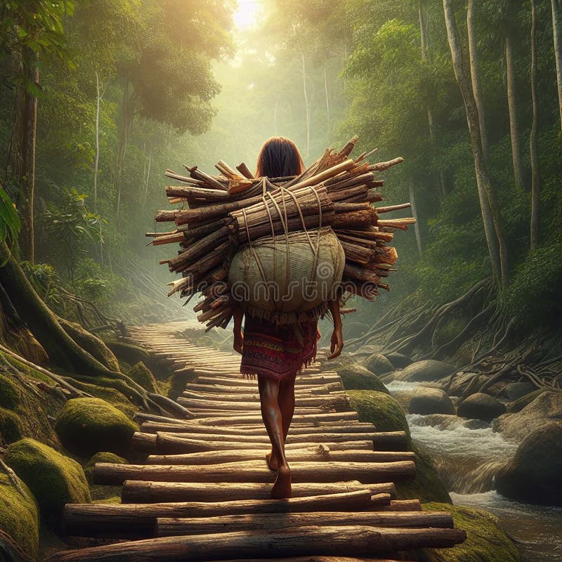 An Indigenous Amazonian Woman. Generative Ai Stock Illustration ...