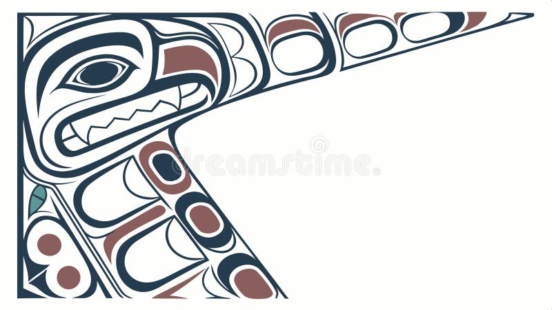 Indigenous Art Style Corner Design with Bird Motif Vector Design ...