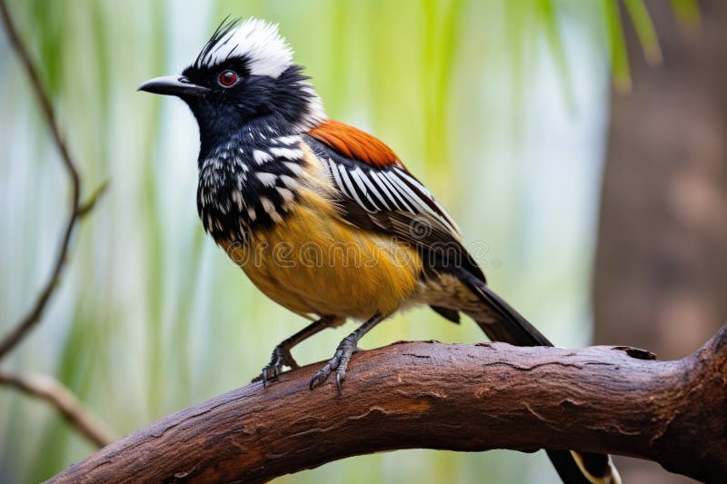 An Indigenous Bird Perched on a Branch Stock Illustration ...