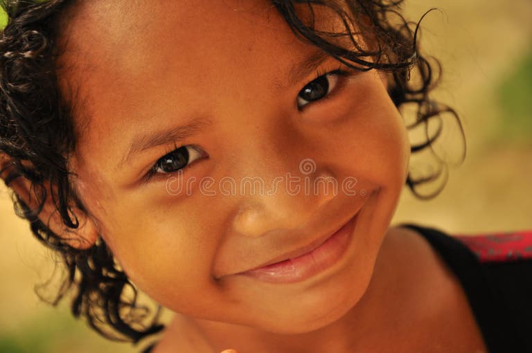 Indigenous girl smiling editorial photo. Image of mood - 28246206