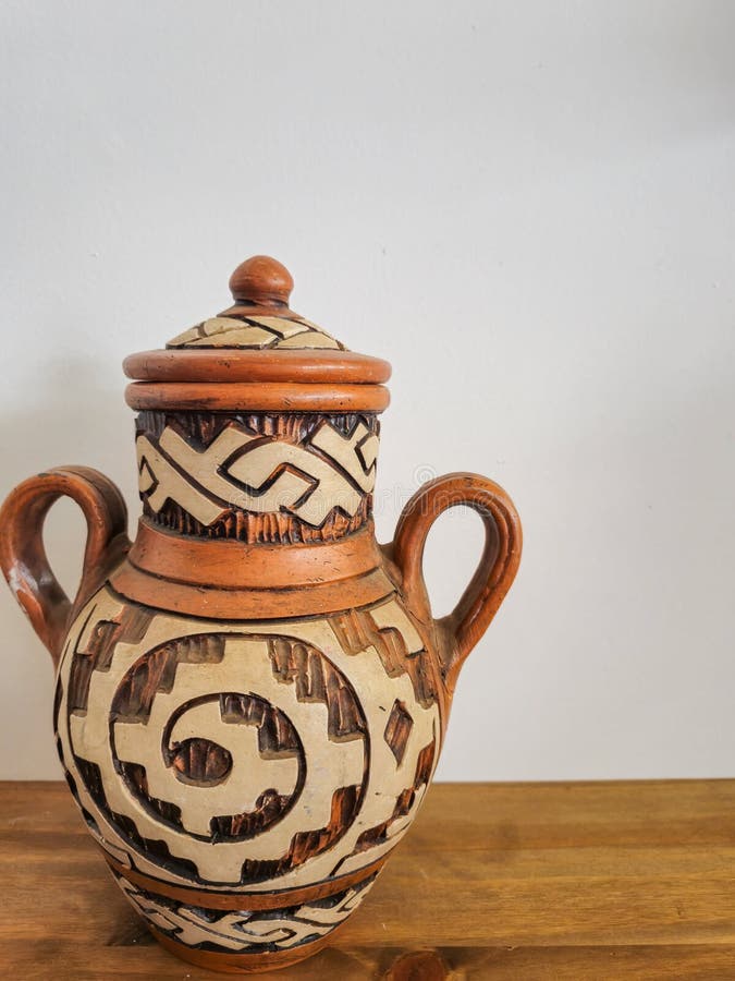 Indigenous Handmade Clay Jug, Interior Decoration. Stock Photo - Image ...