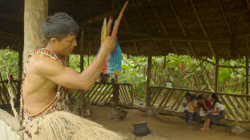 Indigenous Man Fixing Crown Stock Video - Video of leadership ...