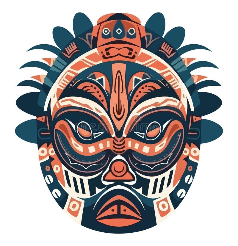 Indigenous mask vector stock vector. Illustration of decoration - 276016692