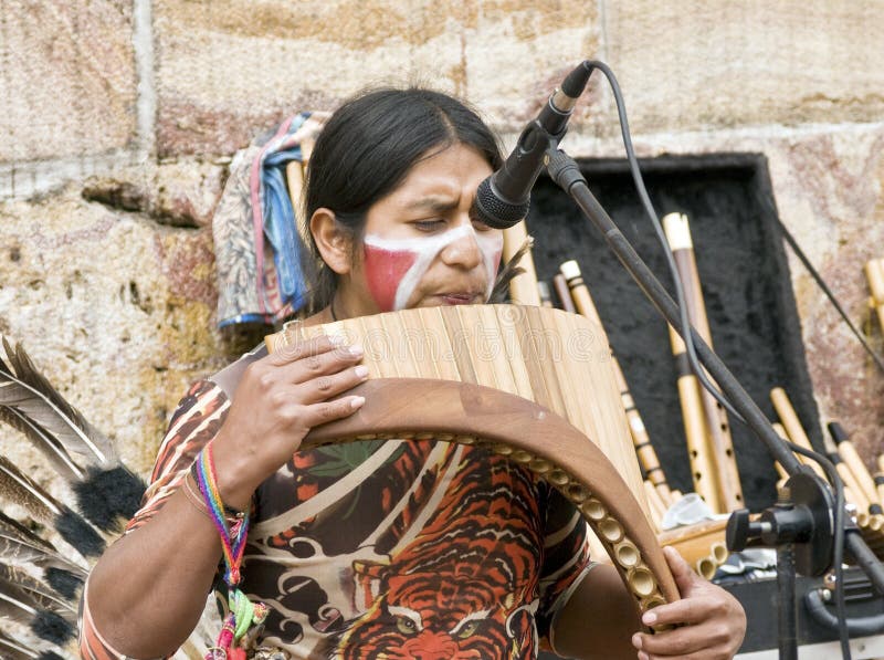 Indigenous Musician Playing Instruments Editorial Stock Image - Image ...