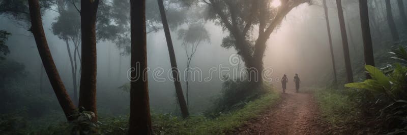 Indigenous People of the Amazon in the Forest Stock Illustration ...