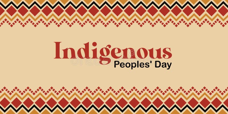 Indigenous Peoples Day Poster with Brown Color Border Stock ...