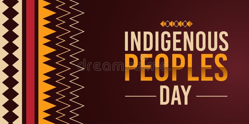 Indigenous Peoples Day Social Post in Brown Illustration Stock ...