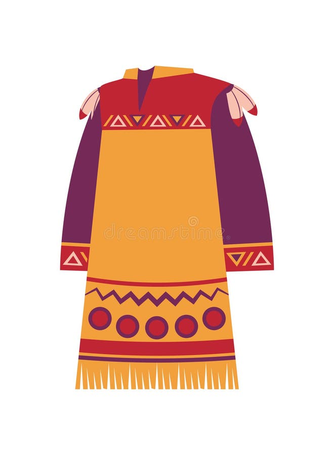 Indigenous Traditional Clothes Stock Vector - Illustration of dress ...