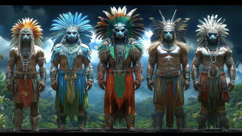 Indigenous Warriors, Ancient Regalia Stock Image - Image of costume ...