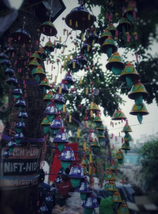 Indigenous Wind Chime Depicting Peace Stock Image - Image of light ...