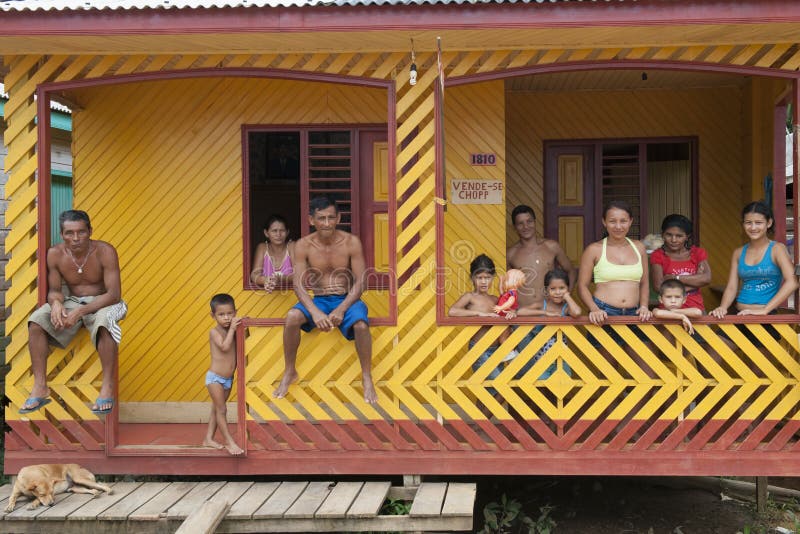 Indigenous Family in Gurupa, Brazil Editorial Photography - Image of ...