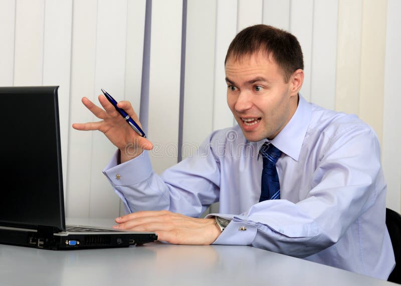 Indignant businessman stock photo. Image of work, serious - 11732562