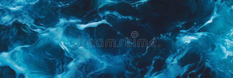 Indigo Blue Water with Intense Ripples and Gentle Waves Creating a ...