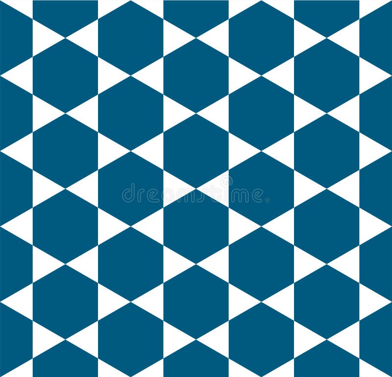 Indigo Blue White Star Pattern Seamless Background Stock Vector ...