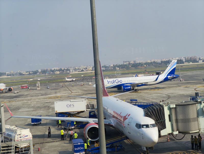 Indigo and Cameron Plane in Dum Dum Airport Editorial Stock Image ...