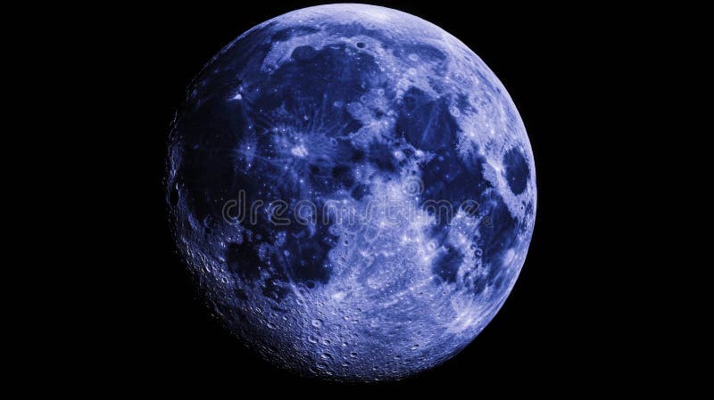 Indigo Chaos Moon Texture - Abstract Lunar Surface Art Stock ...
