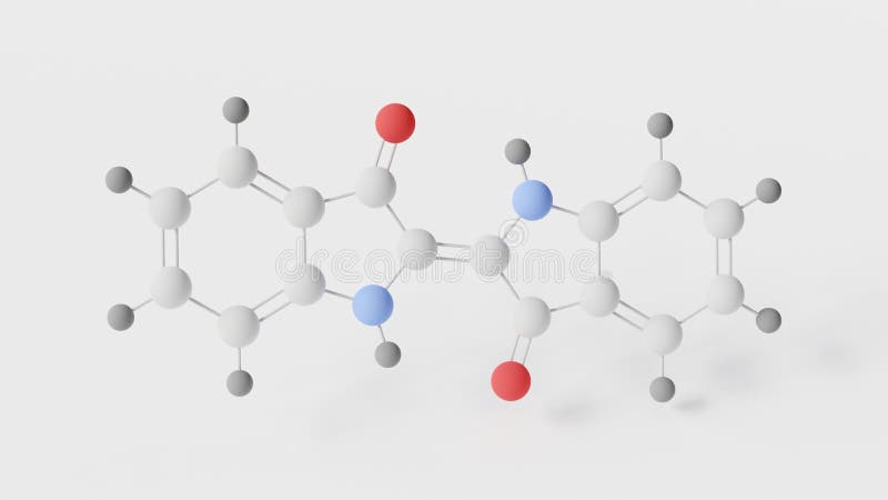 Indigo Dye Molecule 3d, Molecular Structure, Ball and Stick Model ...