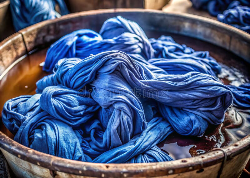 Indigo Dyeing Process Witnessing the Transformation of Silken Fabric ...