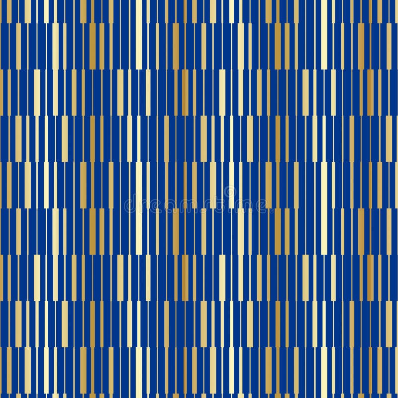 Indigo and Gold Stripes Pattern Stock Illustration - Illustration of ...