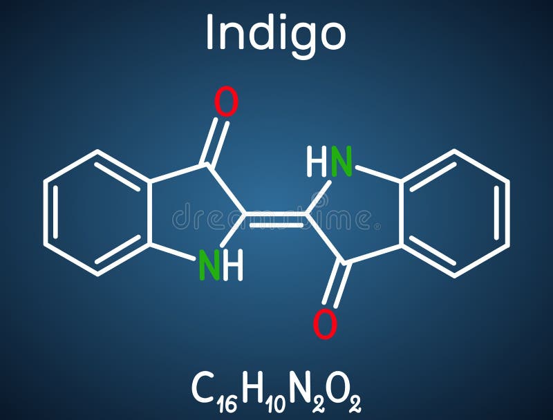 Indigo Molecule. it is Natural Dye with a Distinctive Blue Color Stock ...