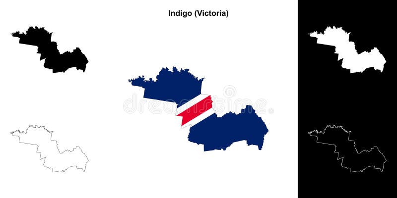 Indigo outline map stock illustration. Illustration of county - 334801153