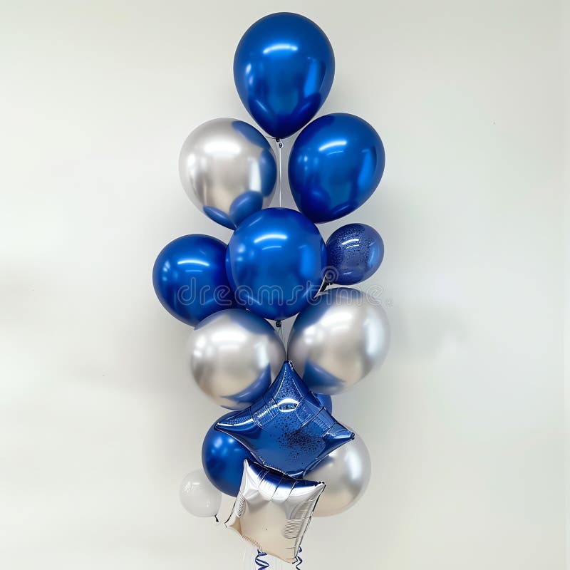 Indigo Rectangular Shaped Foil Balloon Stock Illustration ...