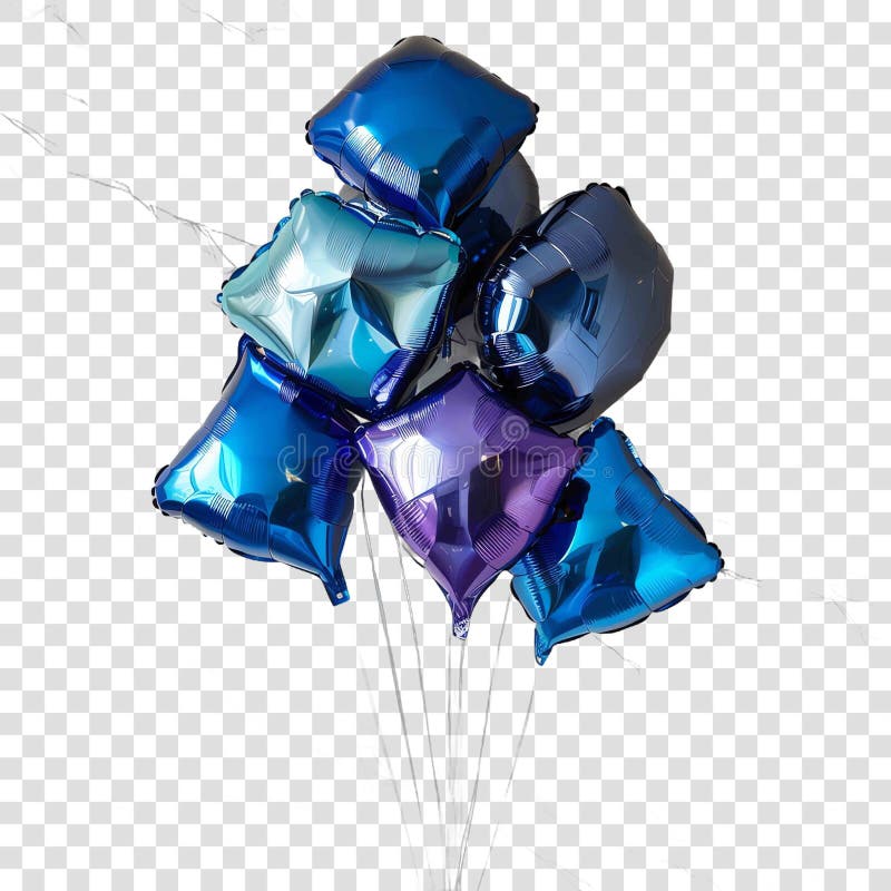 Indigo Rectangular Shaped Foil Balloon Stock Illustration ...