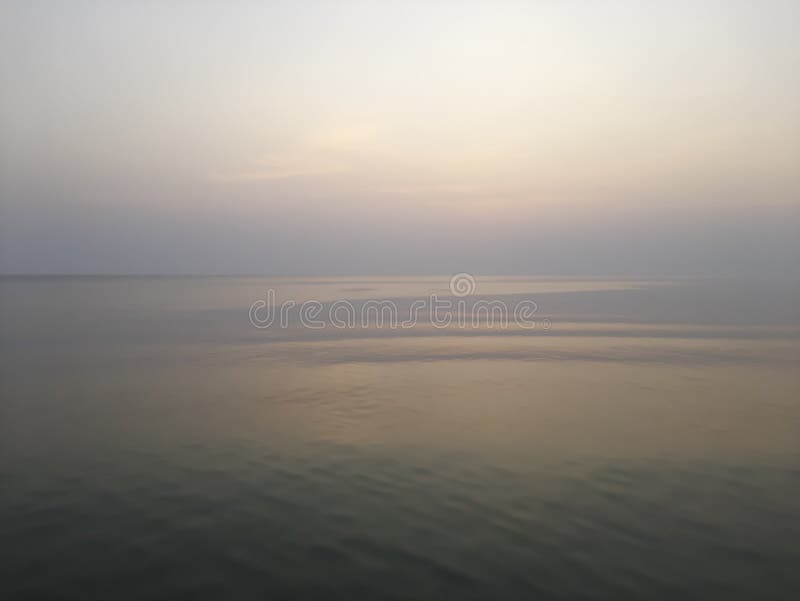 Indigo Sea with an Orange Sky at Dawn Stock Image - Image of tourism ...