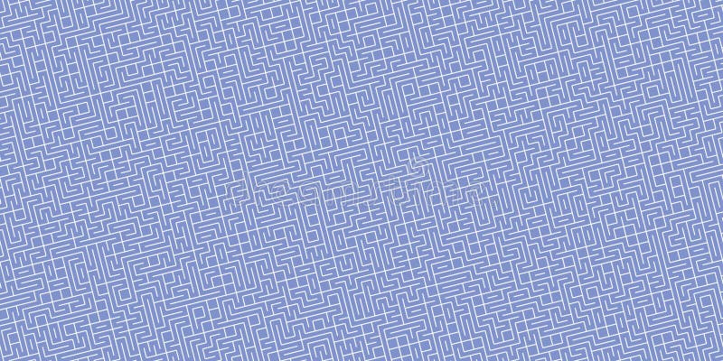 Indigo Seamless Outline Labyrinth Background Stock Illustration ...
