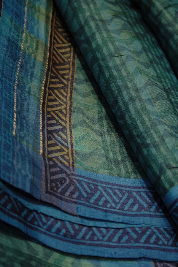 Indigo Tussar Silk Saree stock photo. Image of indigo - 16474058
